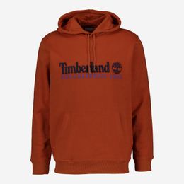 Timberland Orangefarbener Kapuzenpullover mit Logo