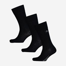Hackett 3er-Pack schwarze Socken mit gesticktem Logo