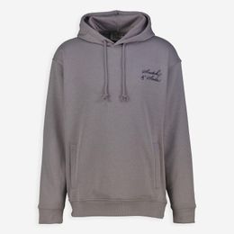 Scotch & Soda Grauer Kapuzenpullover mit gesticktem Logo