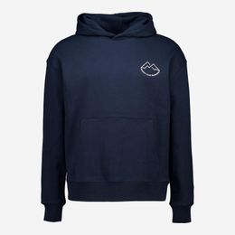 Dunkelblauer Kapuzenpullover mit Logo
