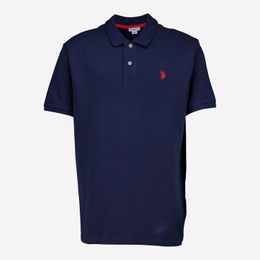 Dunkelblaues Poloshirt mit kurze Ärmel