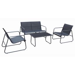 Acamp Lounge-Set 'Rhodos' anthrazit 4-teilig