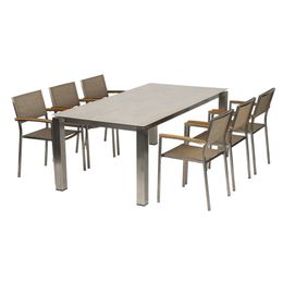 Acamp Gartenmöbel-Set 'Skye / Auris' anthrazit 7-teilig