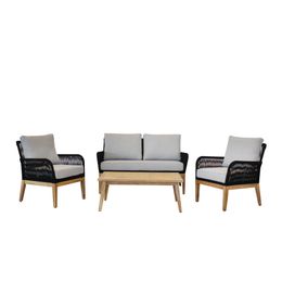 Acamp Lounge-Set 'Mykonos' anthrazit 4-teilig