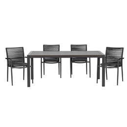 Acamp Stapelsessel mit Tisch 'New Jersey' anthrazit 5-teilig