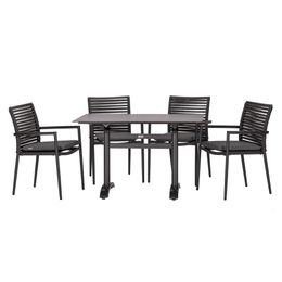 Acamp Gartenmöbel-Set 'New Jersey' anthrazit 5-teilig