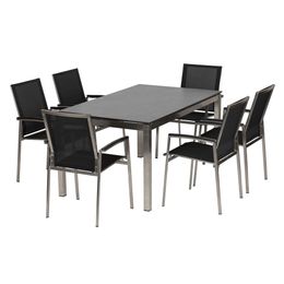 Acamp Gartenmöbel-Set 'Auris' anthrazit 7-teilig