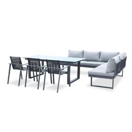 Acamp Gartenmöbel-Set 'Hollywood' anthrazit 6-teilig