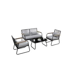 Acamp Lounge-Set 'Paxos' anthrazit 4-teilig
