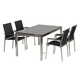 Acamp Stapelsessel mit Tisch 'Auris' anthrazit 5-teilig