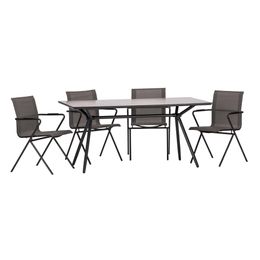 Acamp Stapelsessel mit Tisch 'Alpha' anthrazit 5-teilig