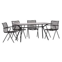 Acamp Stapelsessel mit Tisch 'Alpha' anthrazit 5-teilig