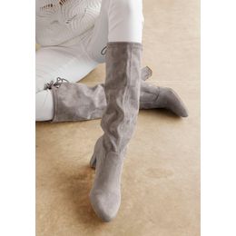 Lascana Damen Schlupfstiefel, grau, Gr&ouml;&szlig;e 35
