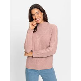 WITT Damen Langarm-Pullover mit Raglan-Ärmeln, puder, Größe 40