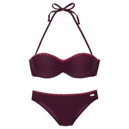 Buffalo Bügel-Bandeau-Bikini Damen Größe XS aubergine