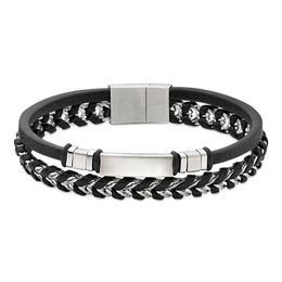 Bruno Banani Lm Bracelet female Black, Silver size One Size