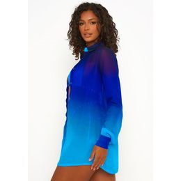 Moda Minx Bluse 'Club Tropicana' Damen Größe M blau