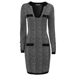Influencer Knitted dress female Black size M