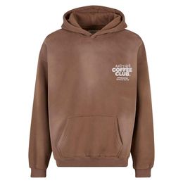 Another Cotton Lab Sweatshirt 'Coffee Club' Herren Größe L braun / weiß