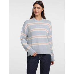 Guess Jeans Pullover Damen Gr&ouml;&szlig;e L hellblau / rosa / wei&szlig;
