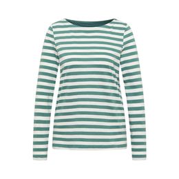 Cecil Shirt Damen Größe L grün / naturweiß