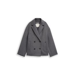 Tom Tailor Damen Cabanjacke mit Wollanteil, grau, Meliert, Gr. XXL