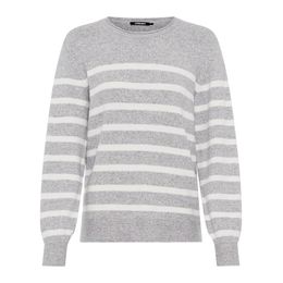 Olsen Pullover 'Henny' Damen Gr&ouml;&szlig;e L hellgrau / wei&szlig;