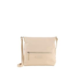 Tom Tailor Damen TTGIA M Umhängetasche aus Lederimitat, beige, Uni, Gr. ONESIZE