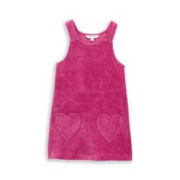 Tom Tailor Mädchen Mini-Kleid aus Cord mit Herztaschen, rosa, Uni, Gr. 92/98