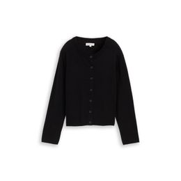 Tom Tailor Damen Cardigan mit Kaschmir-Anteil, schwarz, Uni, Gr. XL