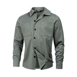 INDICODE Jeans Button Up Shirt 'Yuno' male Grey size XXXL