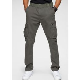 H.I.S. Cargohose H.I.S, Herren, Gr. 42, N-Gr, gr&uuml;n (olivgr&uuml;n), Web, Obermaterial: 98% Baumwolle, 2% Elasthan, unifarben, regular fit lang, Hosen Cargohose, Topseller