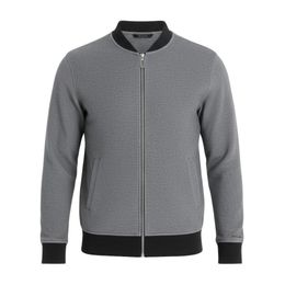 Ombre Sweatjacke 'OM-SSZP-0238' Herren Gr&ouml;&szlig;e S grau / schwarz