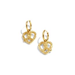Cala Rose Earrings 'PRETZEL LOVE' female Gold size 11 cm x 8 cm x 2cm