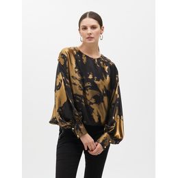 Lola Casademunt Bluse Damen Gr&ouml;&szlig;e XL gold / schwarz