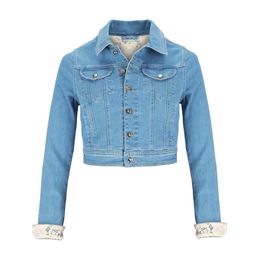 ANNIS WIESBADEN EST. 2021 Janker 'Premium Brautjacke (made in Europe) Jeansjacke mit Spitze & Bestickung' Damen Gr&ouml;&szlig;e 44 hellblau