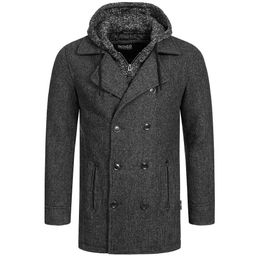 INDICODE JEANS Wollmäntel 'Cliff Jacke' Herren Größe L schwarz