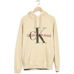 Calvin Klein Jeans Kapuzenpullover Herren Gr&ouml;&szlig;e S Second Hand beige