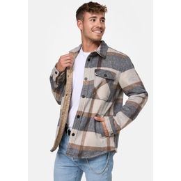 INDICODE JEANS &Uuml;bergangsjacke 'Spin' Herren Gr&ouml;&szlig;e M beige / grau