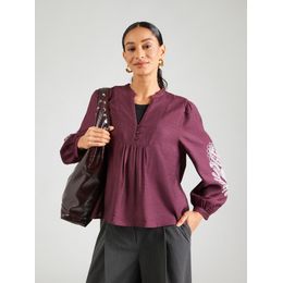 Only Bluse 'ONLKana' Damen Größe L weinrot / weiß