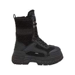 Buffalo Schnürstiefel 'Fusion Com' Damen Größe 42 schwarz Winterschuhe