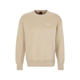 BOSS Sweatshirt Damen Gr&ouml;&szlig;e M beige / wei&szlig;