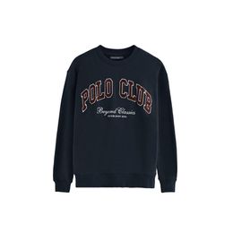 Polo Club Sweatshirt Herren Größe M navy / braun / weiß