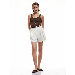 KOTON Shorts Damen Gr&ouml;&szlig;e 34 beige / schwarz