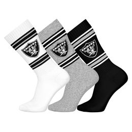 NFL Socken Herren Gr&ouml;&szlig;e 39/42 grau / schwarz / wei&szlig;