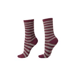 CALZEDONIA Socken Damen Gr&ouml;&szlig;e 36/41 grau / rot