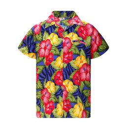 King Kameha Shirt 'Wild Flowers' male Blue size XL
