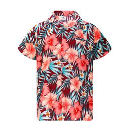 King Kameha Button Up Shirt 'Tropical Hibiscus' male Red size M