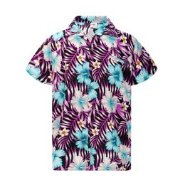 King Kameha Button Up Shirt 'Tropical Hibiscus' male Black size L