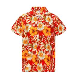 King Kameha Button Up Shirt 'Tropical Hibiscus' male Yellow size M